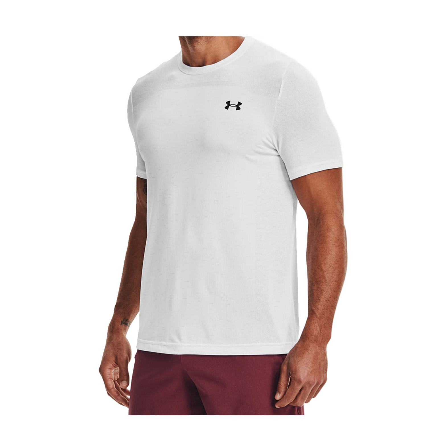 Λευκό Under Armour M Seamless SS T-Shirt (1361131-100)