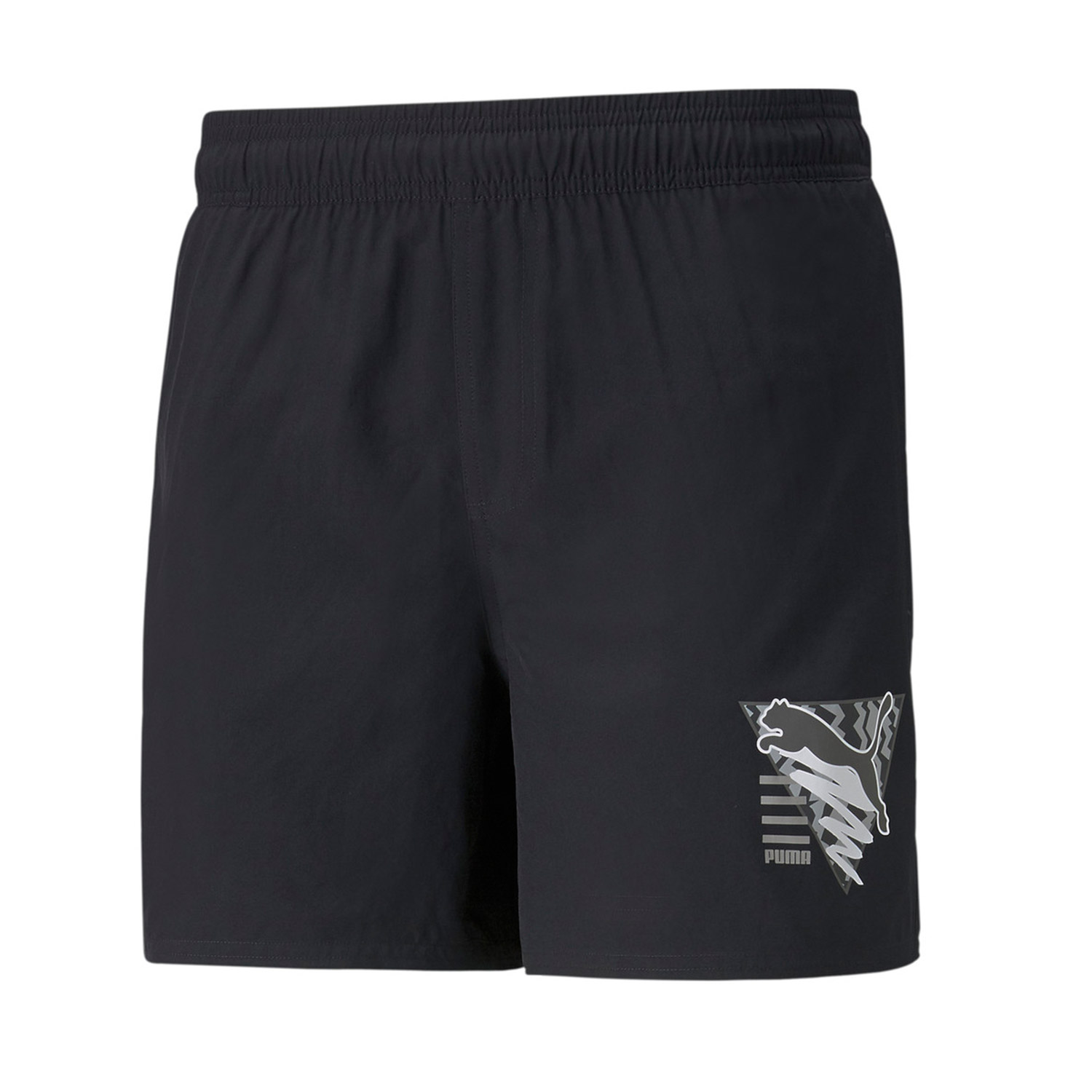 Μαύρο Puma M Summer Cat Graphic Woven Shorts 5'' (848577-01)
